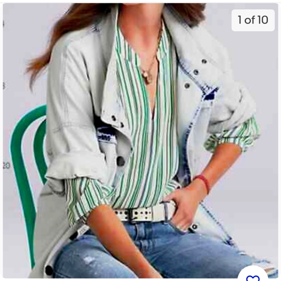CAbi | Tops | Cabi 5893 Awning Stripe Blouse | Poshmark